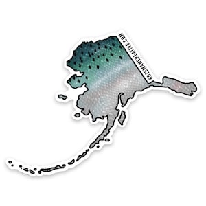 Alaska - AK - King Salmon Sticker - Etsy