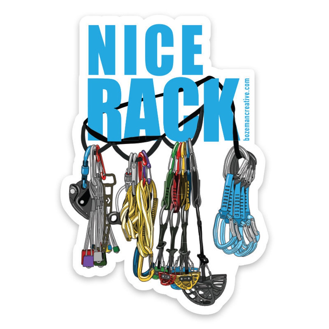 Nice Rack - Climbing Sticker - Etsy