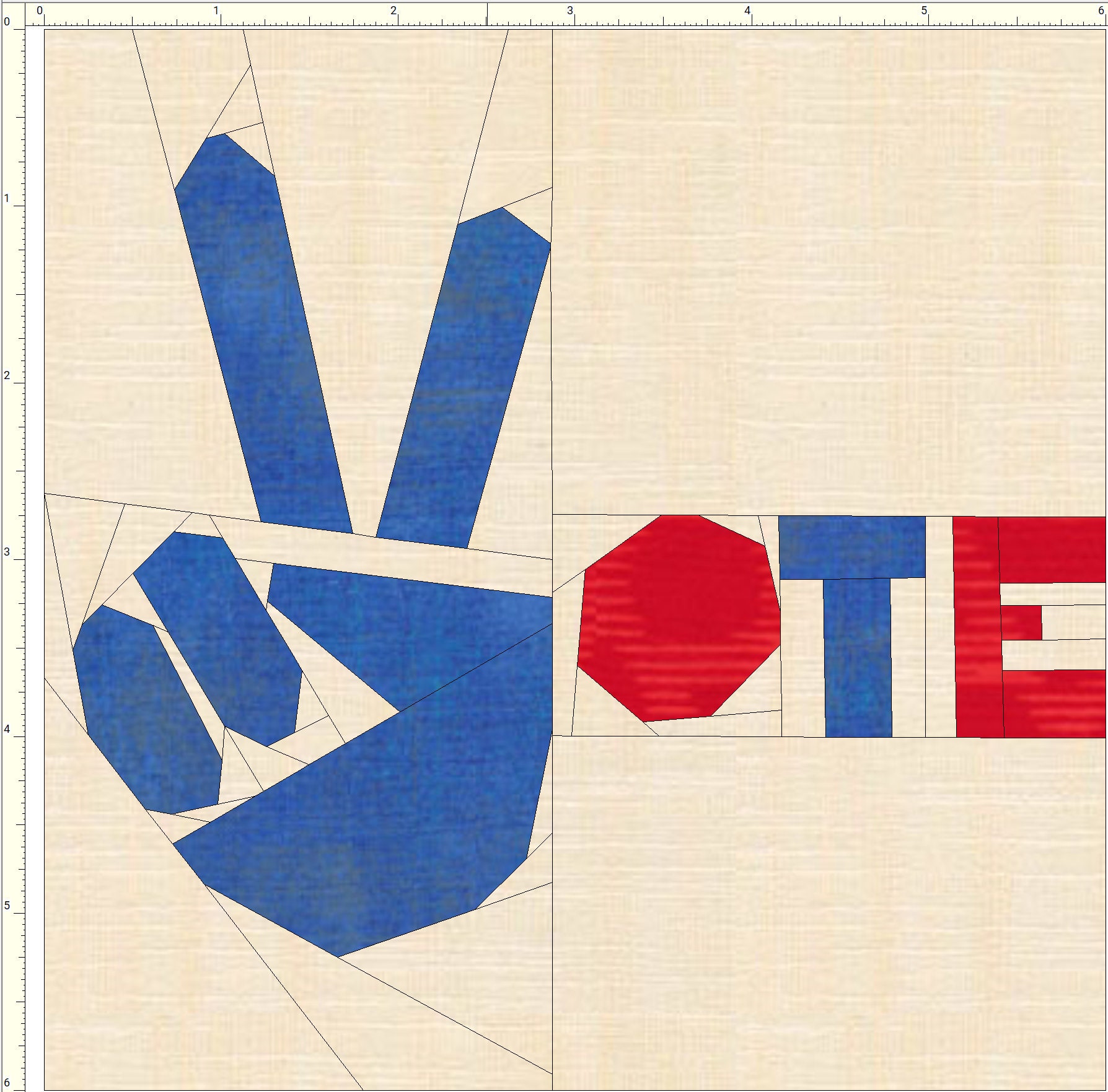 Vote Peace Sign PDF Foundation Paper Piecing Quilt Block Pattern - Etsy