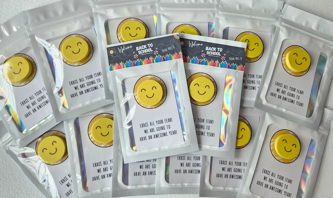 Back to School Eraser Favor, Classroom Gifts, New School Year Favors ...