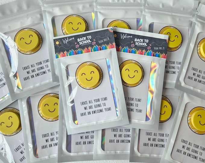 Back to School Eraser Favor, Classroom Gifts, New School Year Favors ...