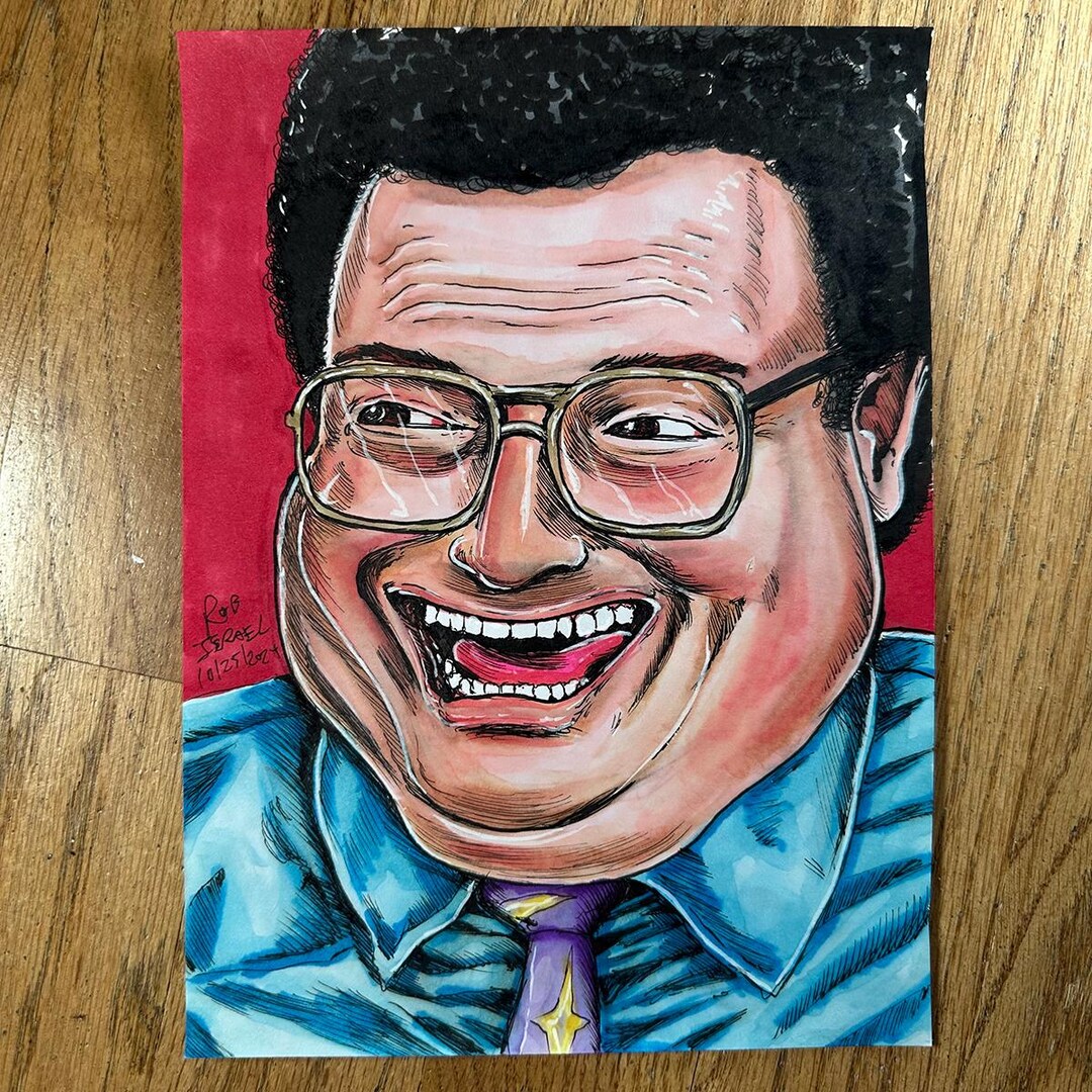 Newman From Seinfeld 6" X 8.5" Ink & Color Illustration - Etsy