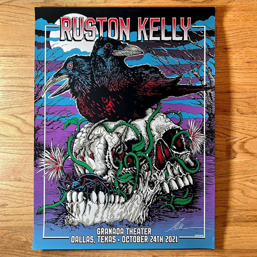 Ruston Kelly Rob Israel Art 18"x24" Screen Printed Gig Poster - Etsy