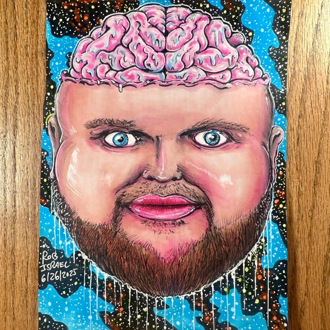 JD VANCE Brain Meme 6" X 8.5" Ink & Color Illustration - Etsy