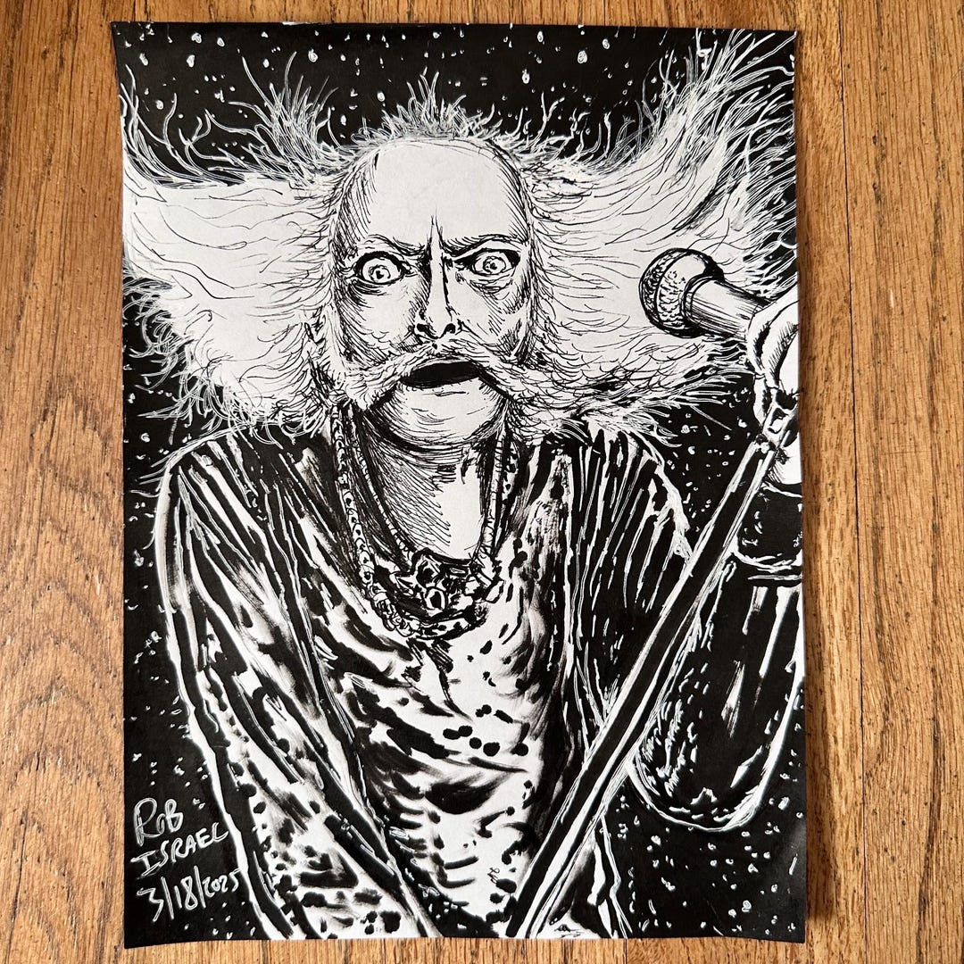 Old Man Rocker Meme 6" X 8.5" Inked Illustration - Etsy