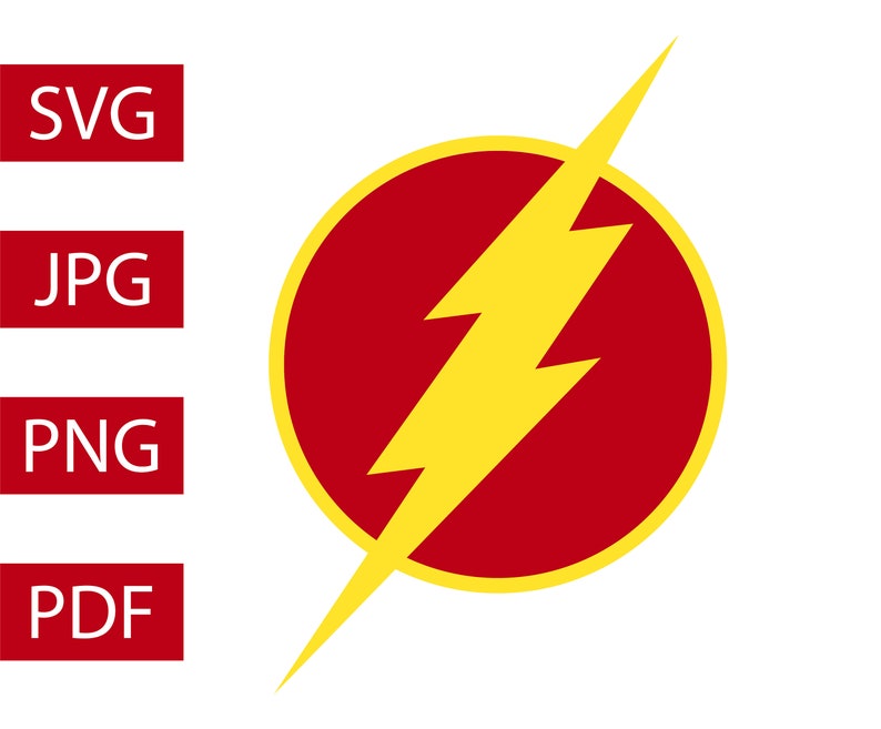 The Flash Logo Superhero Logo Svg Jpg Png Pdf Vector Vinyl | Etsy