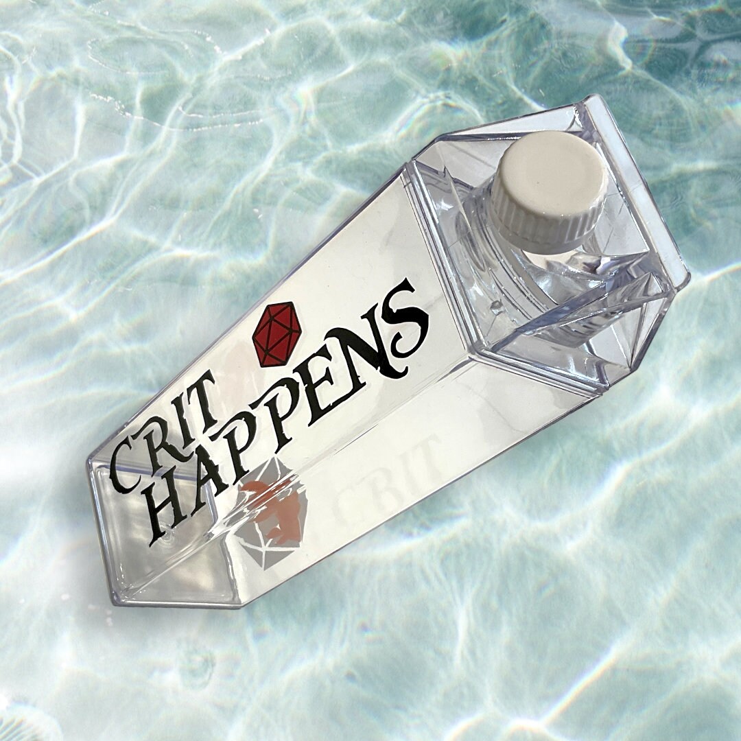 Crit Happens Acrylic Water Bottle Carton - Etsy