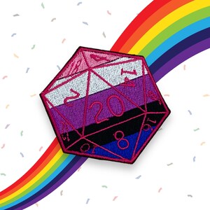 Roll With Pride Flag Dice Iron-on Embroidery Patches - Etsy