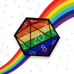 Roll With Pride Flag Dice Iron-on Embroidery Patches - Etsy