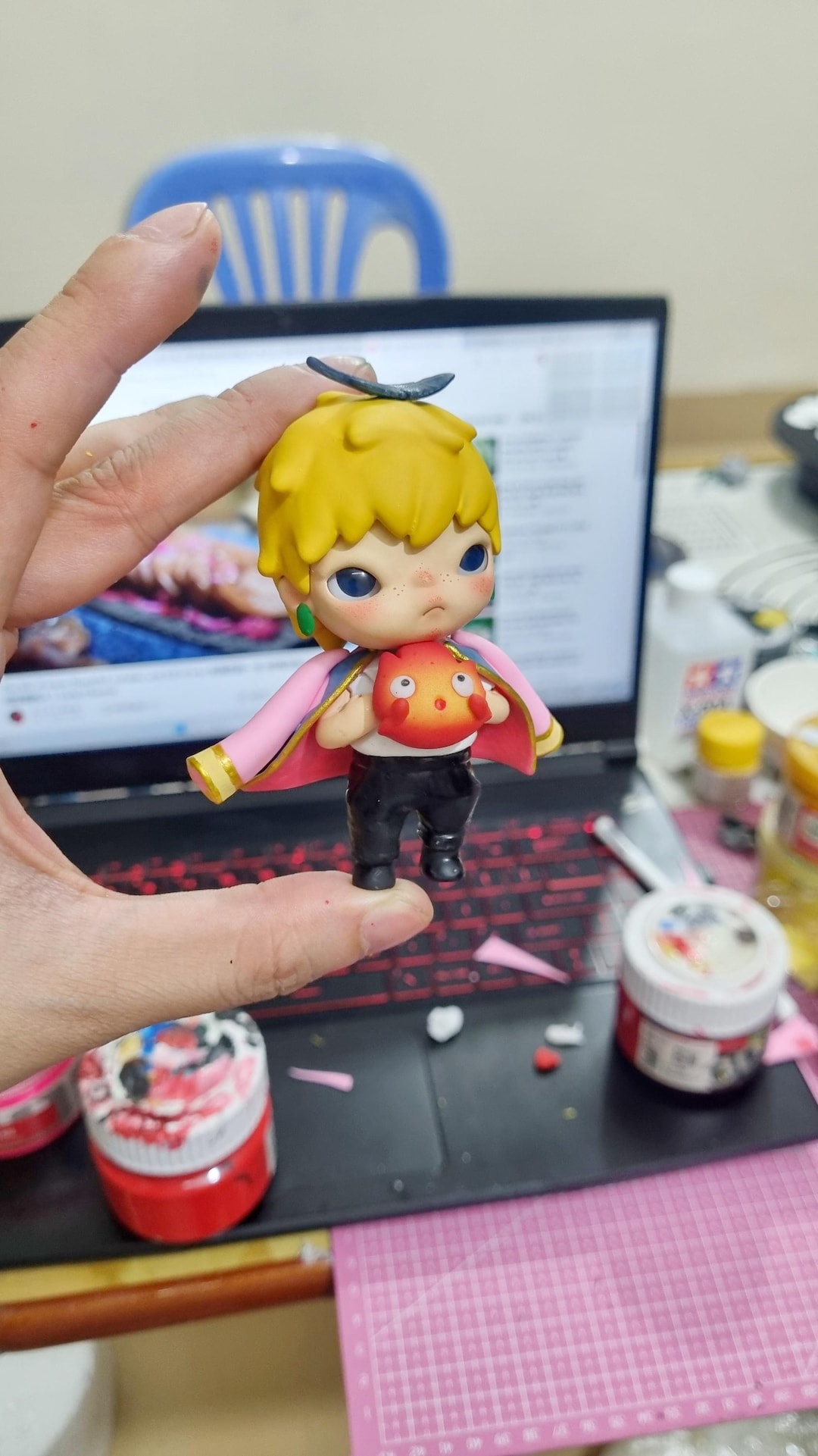 Customize Commission: Custom Hirono Popmart Vol 4 to Howl Handmade Clay ...