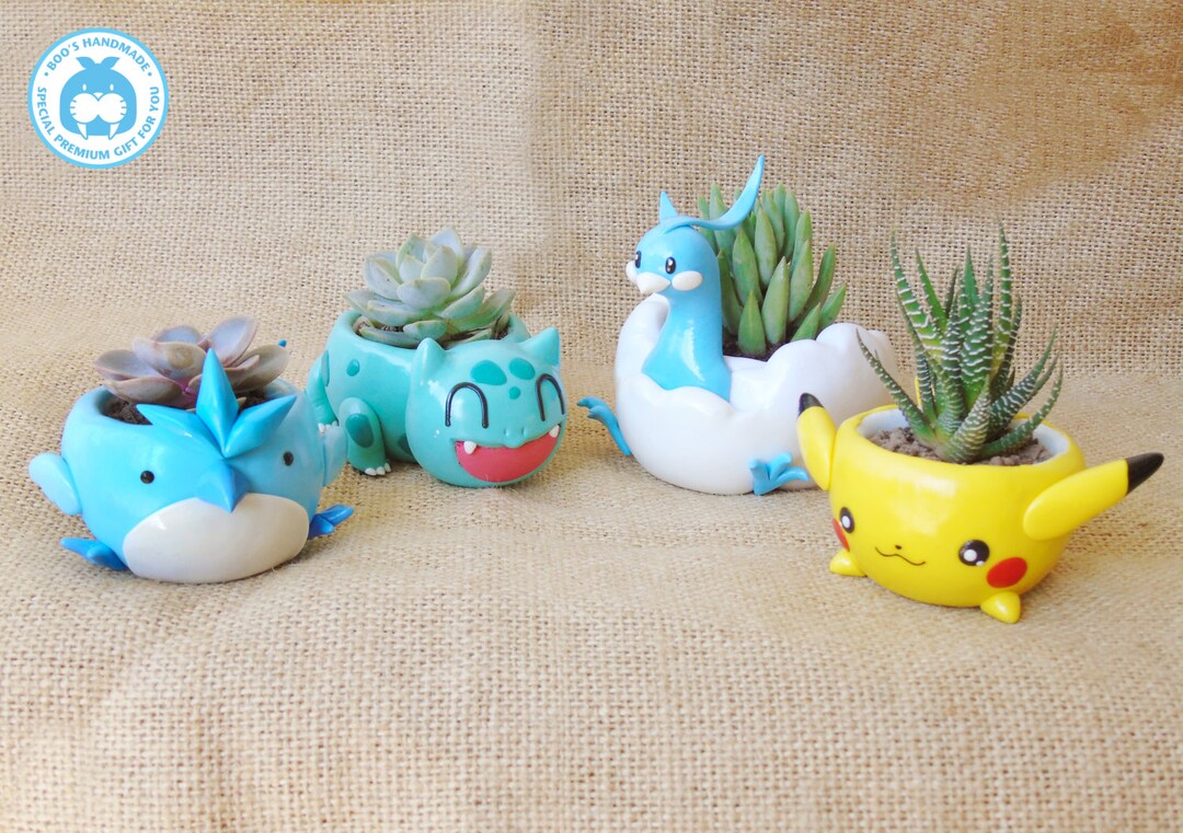 Pokemon Clay Pot Succulent Plant Pot - Etsy Canada