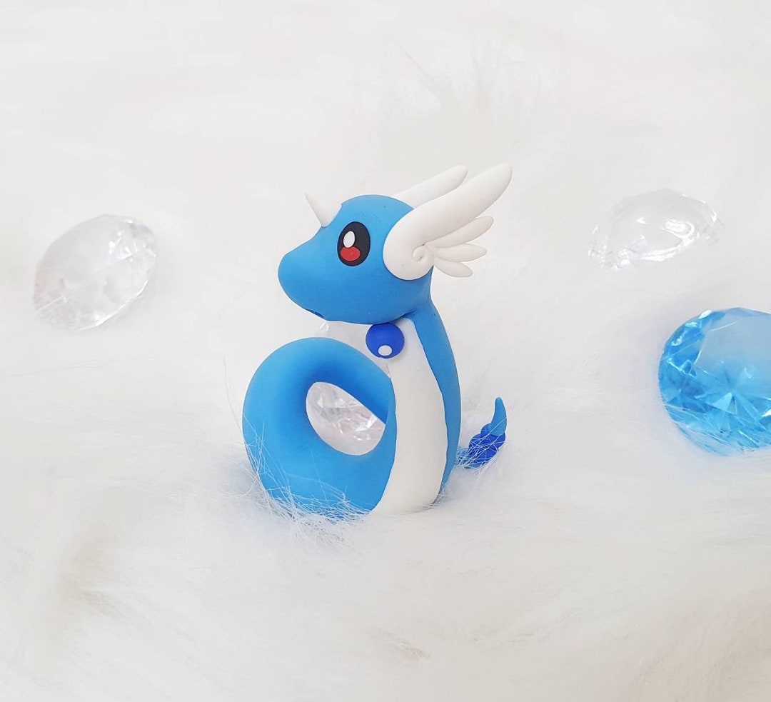 Dragonair Clay Figure Handmade in Cute Version - Etsy