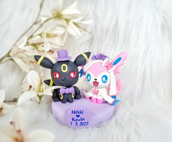 Meowth and Eevee Wedding Cake Topper, Pokemon Fictional Character ...
