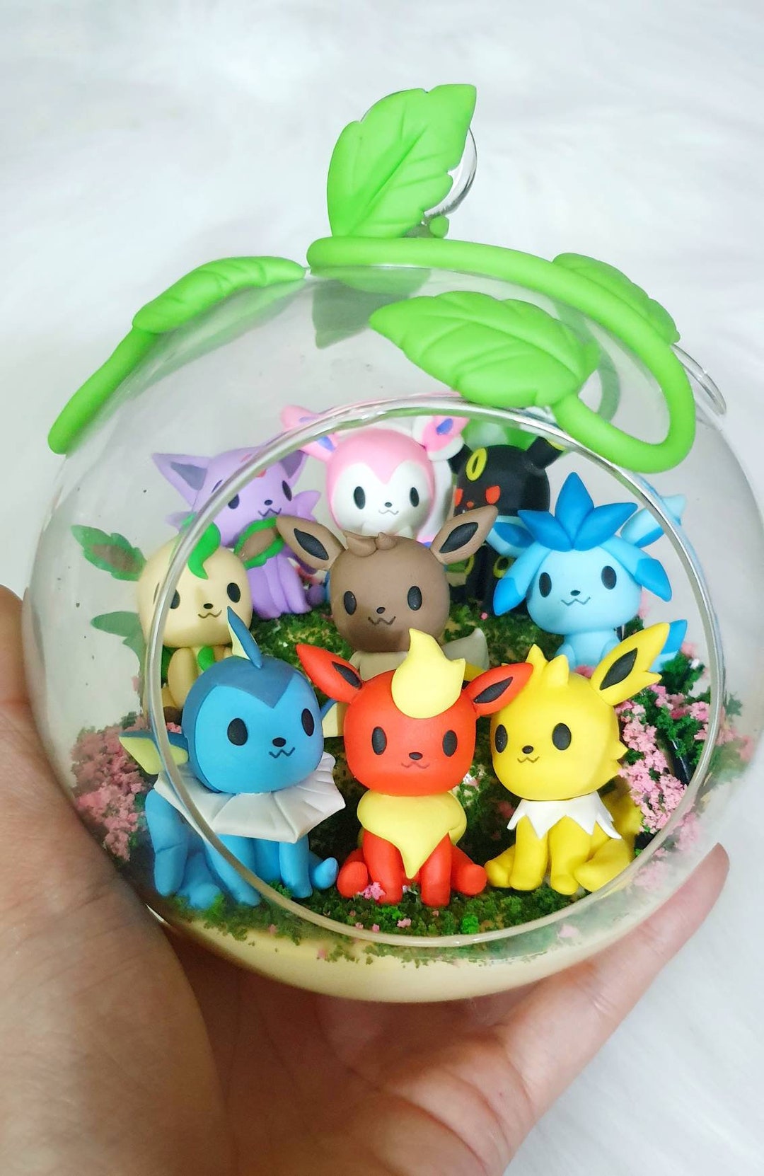Customize Commission: Eevee Evolution Terrarium Clay Handmade - Etsy