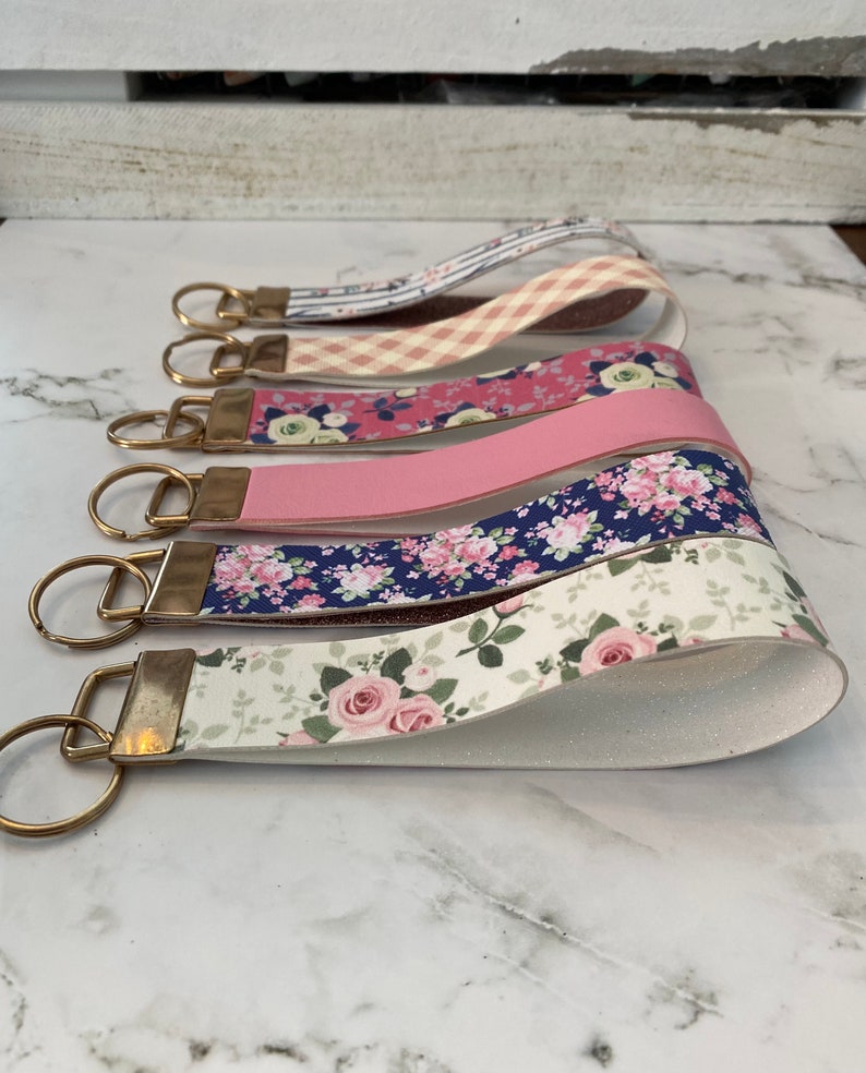 Key Fob Wristlet Faux Leather Keychain Keychain Fob Gift - Etsy