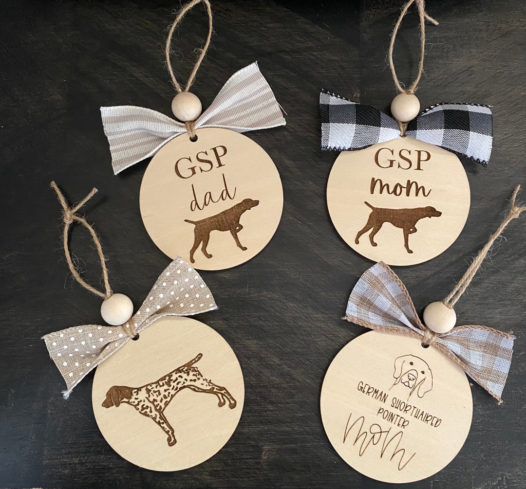 GSP Wood Ornament, German Shorthaired Pointer, Personalized Ornament ...