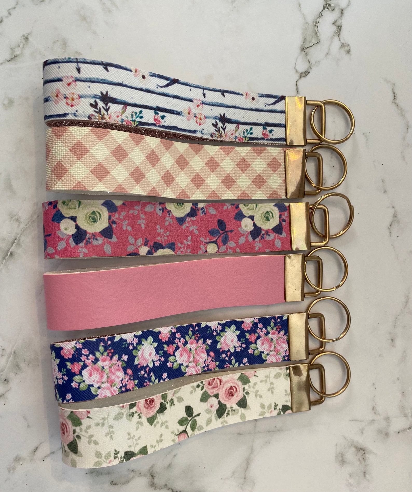 Key Fob Wristlet Faux Leather Keychain Keychain Fob Gift - Etsy