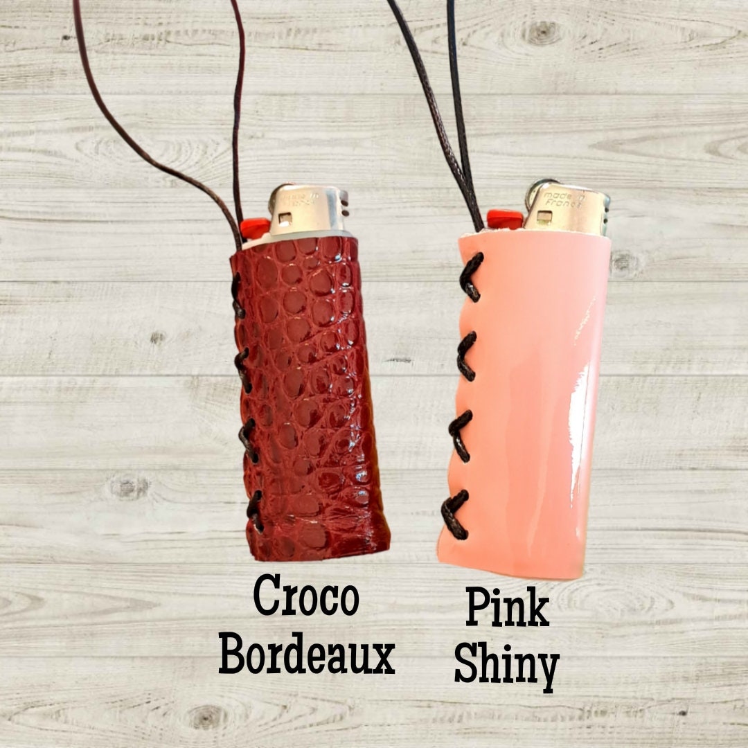 Leather Lighter Case, Case for Lighters Bic With Sliding Cord, Holder ...