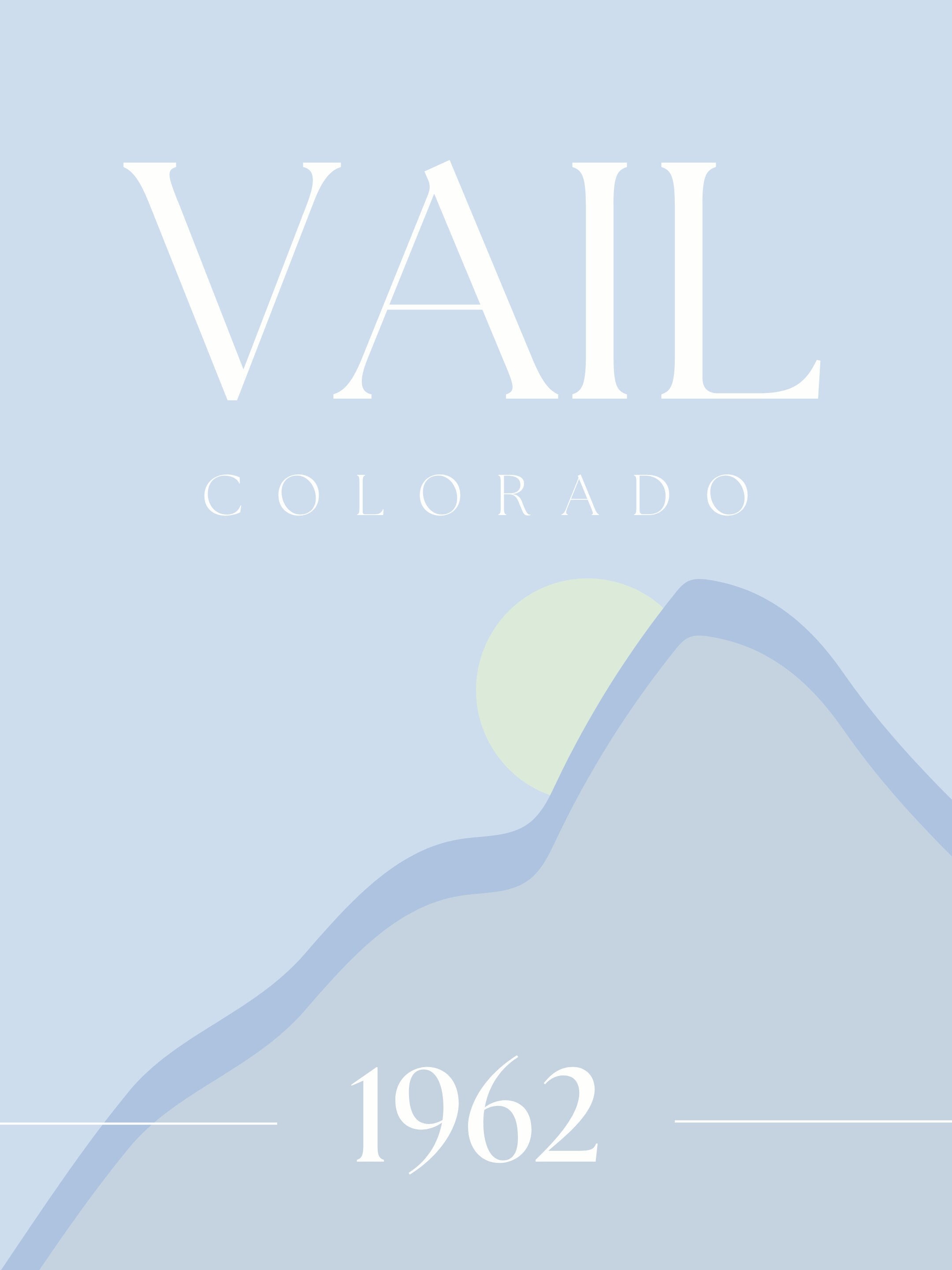 VAIL 1962 | Retro Minimalist Vail Poster | - Etsy