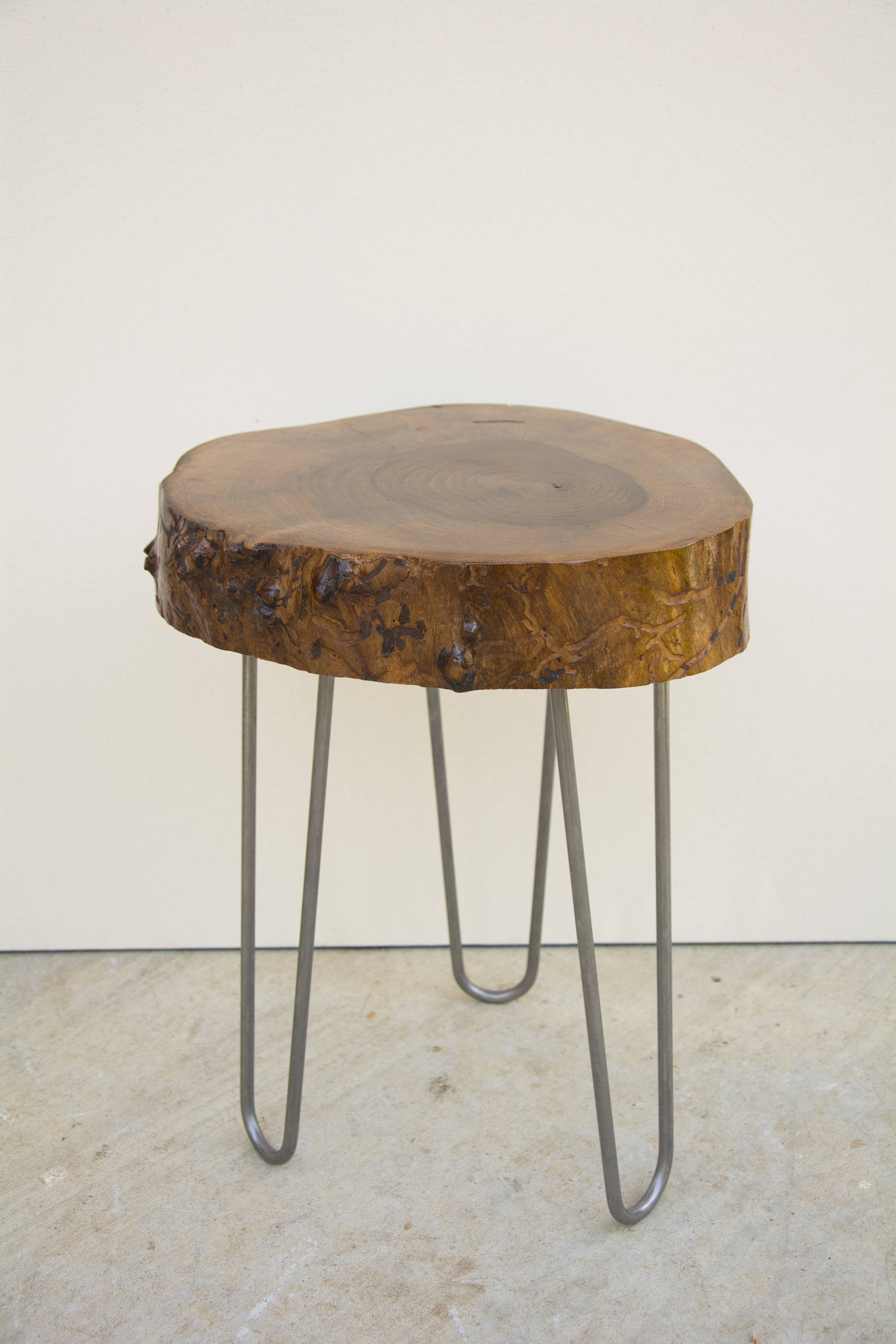 Reclaimed Walnut Slab Side Table From Linden California - Etsy