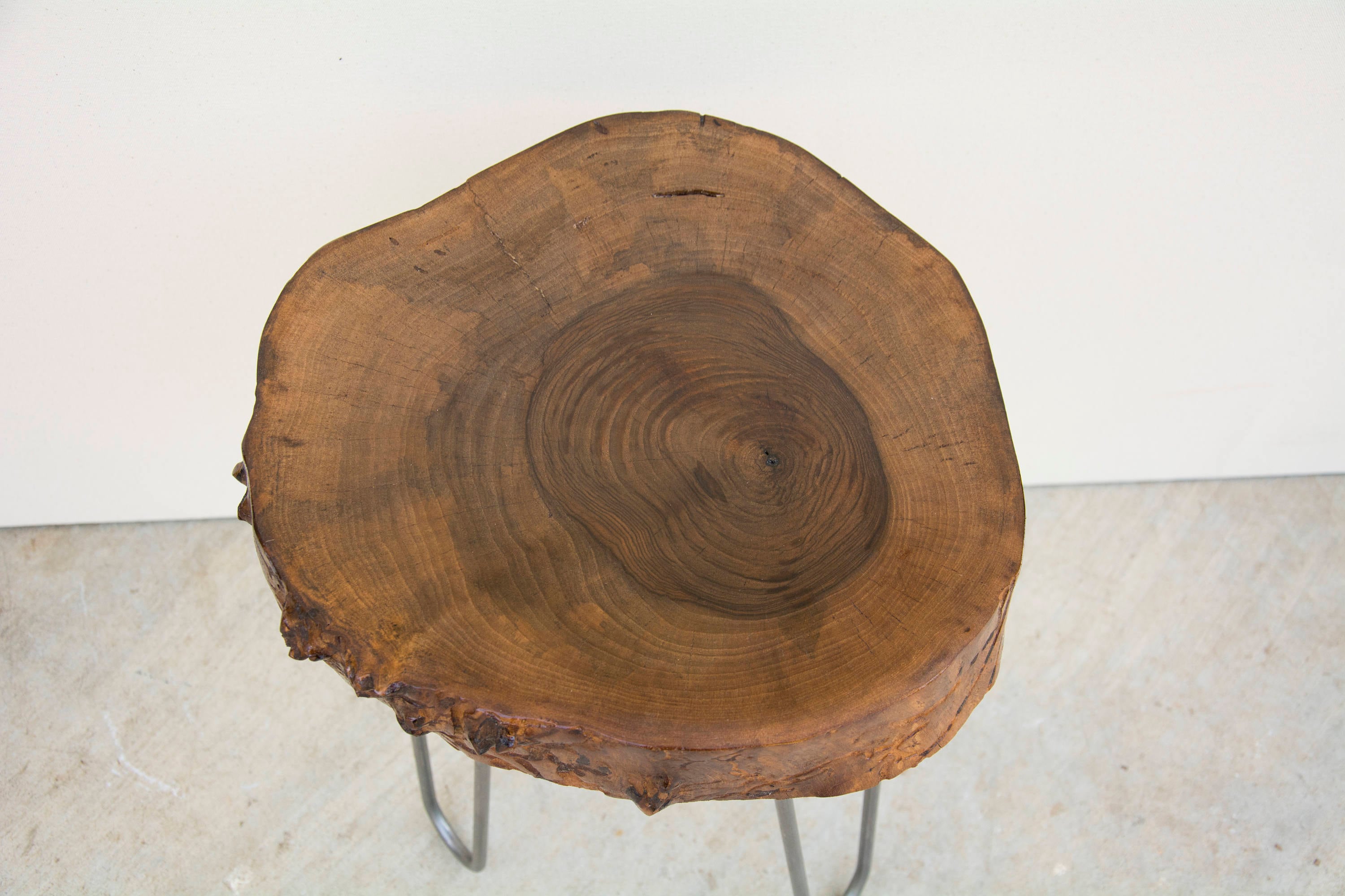 Reclaimed Walnut Slab Side Table From Linden California - Etsy