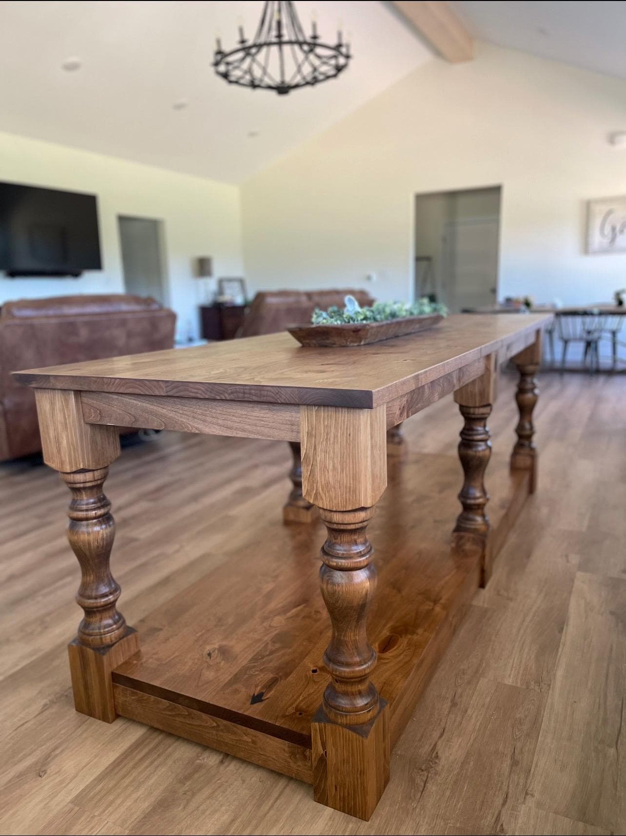 Kitchen Island, Baluster Leg Kitchen Island, Baluster Leg Style, Rustic ...