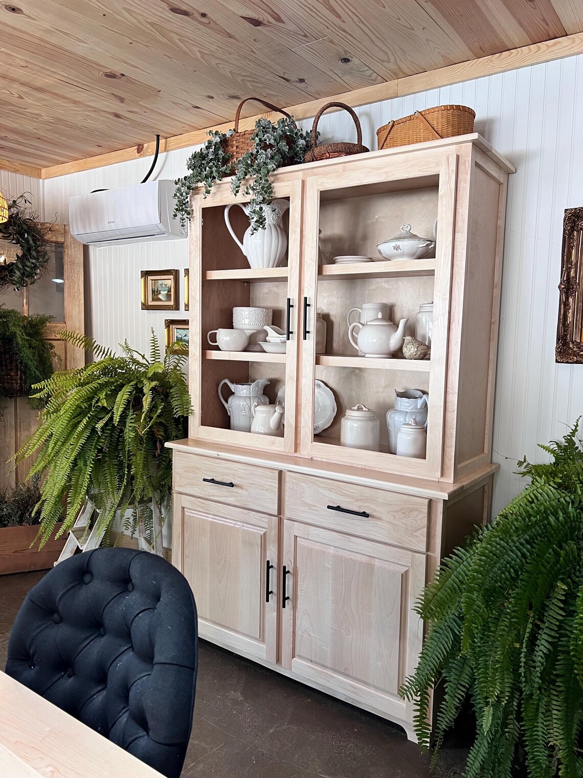 Maple Hutch, Maple Cabinet, Natural Cabinet, Modern Cabinet, Modern ...