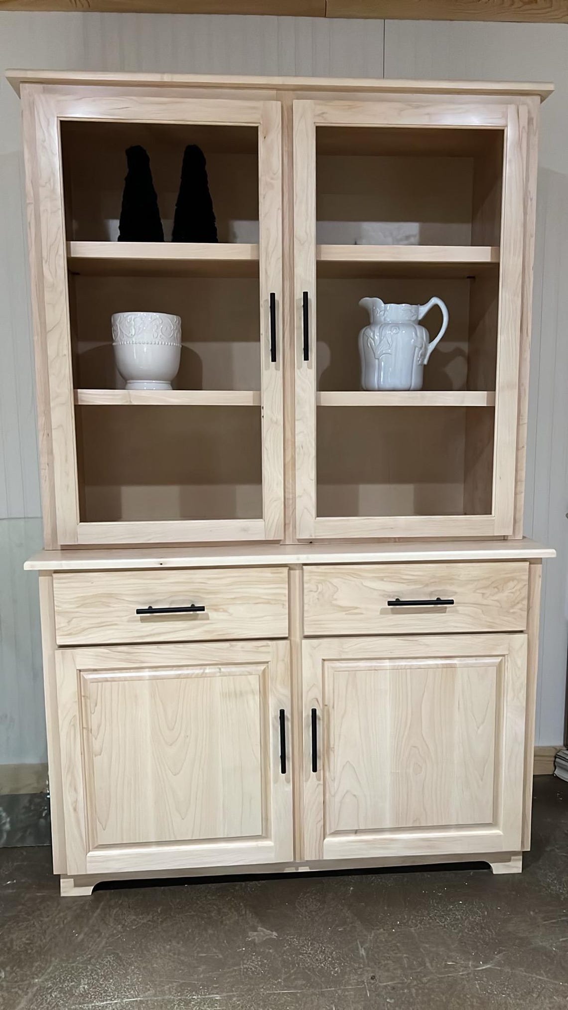 Maple Hutch, Maple Cabinet, Natural Cabinet, Modern Cabinet, Modern ...