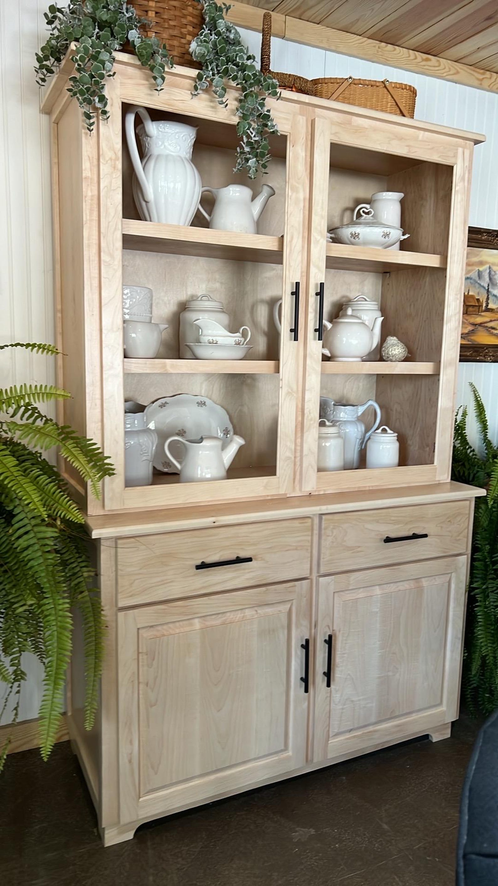 Maple Hutch, Maple Cabinet, Natural Cabinet, Modern Cabinet, Modern ...