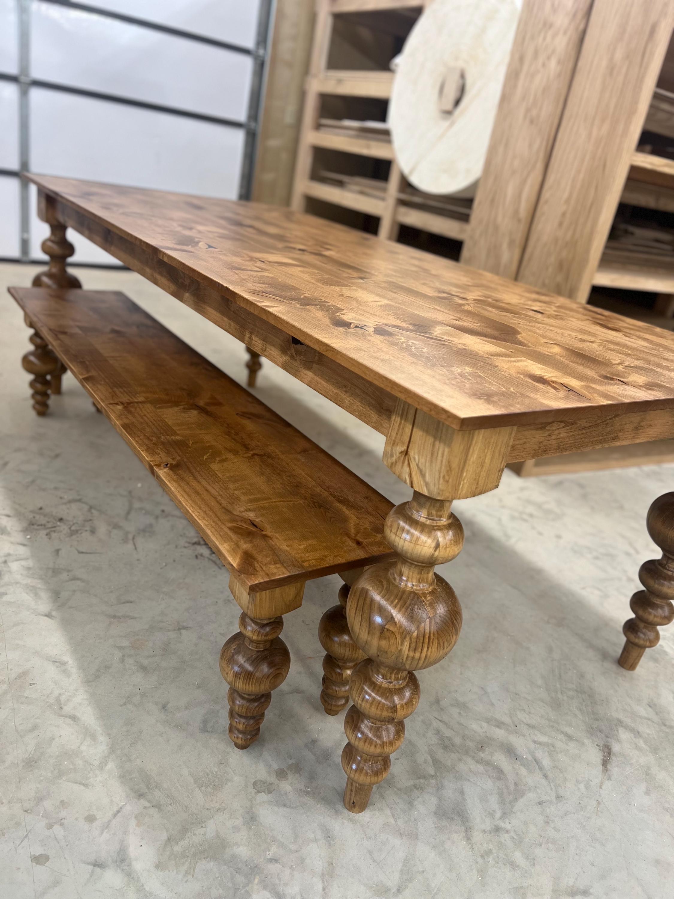 Modern Spindle Table, Spindle Legs, Vintage Legs, Spindle Table, Bubble ...