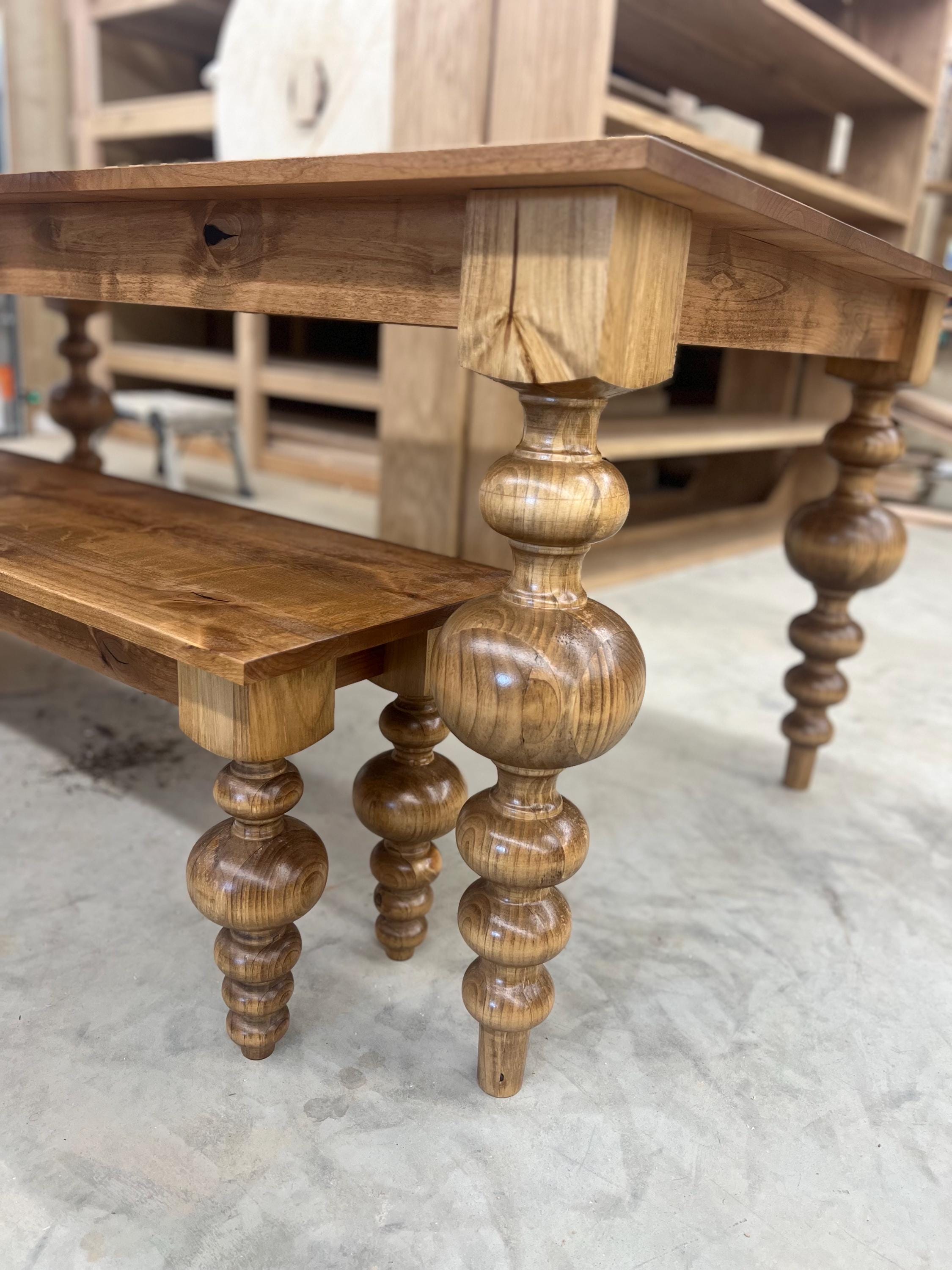 Modern Spindle Table, Spindle Legs, Vintage Legs, Spindle Table, Bubble ...