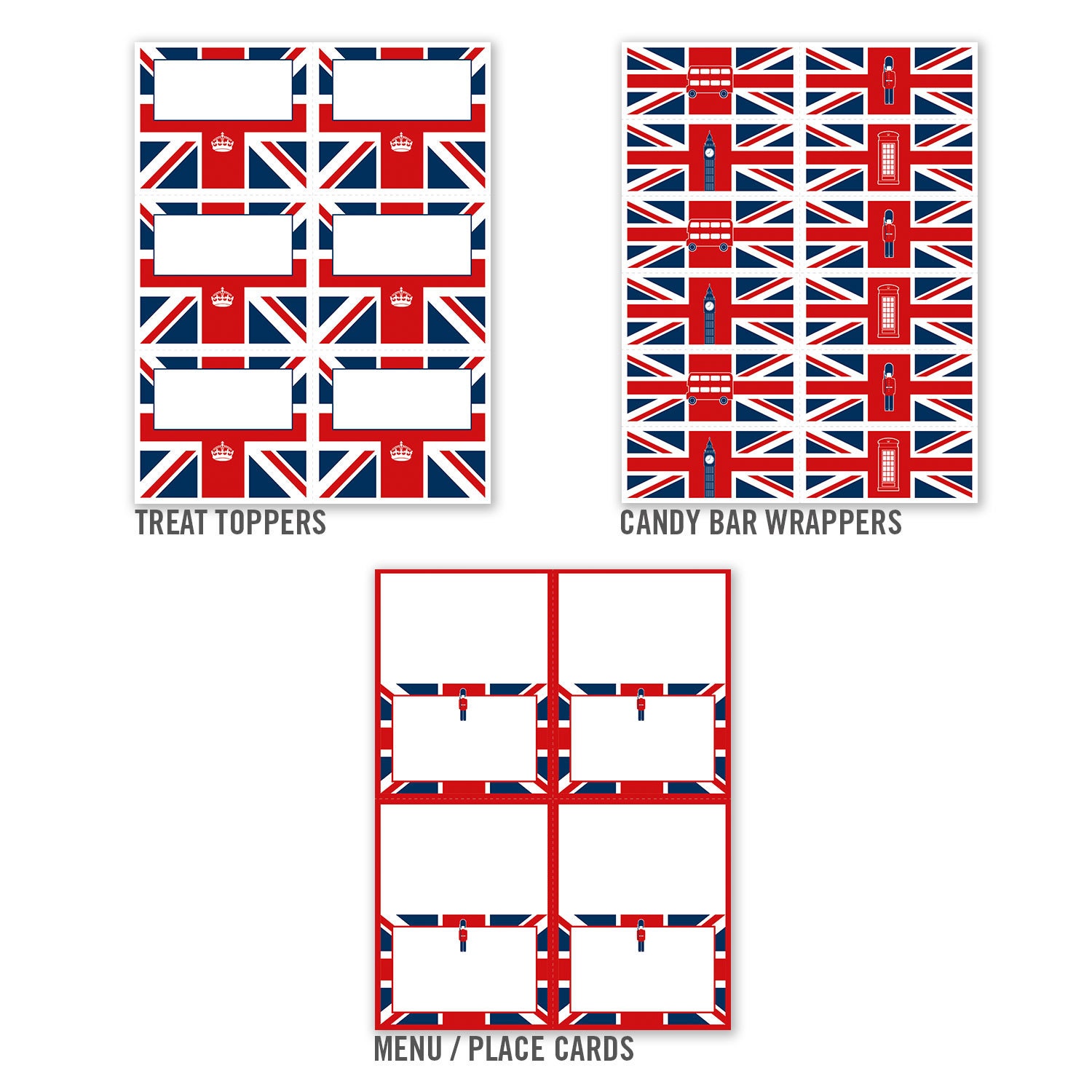British / English Theme Birthday Party Printables Set - Etsy