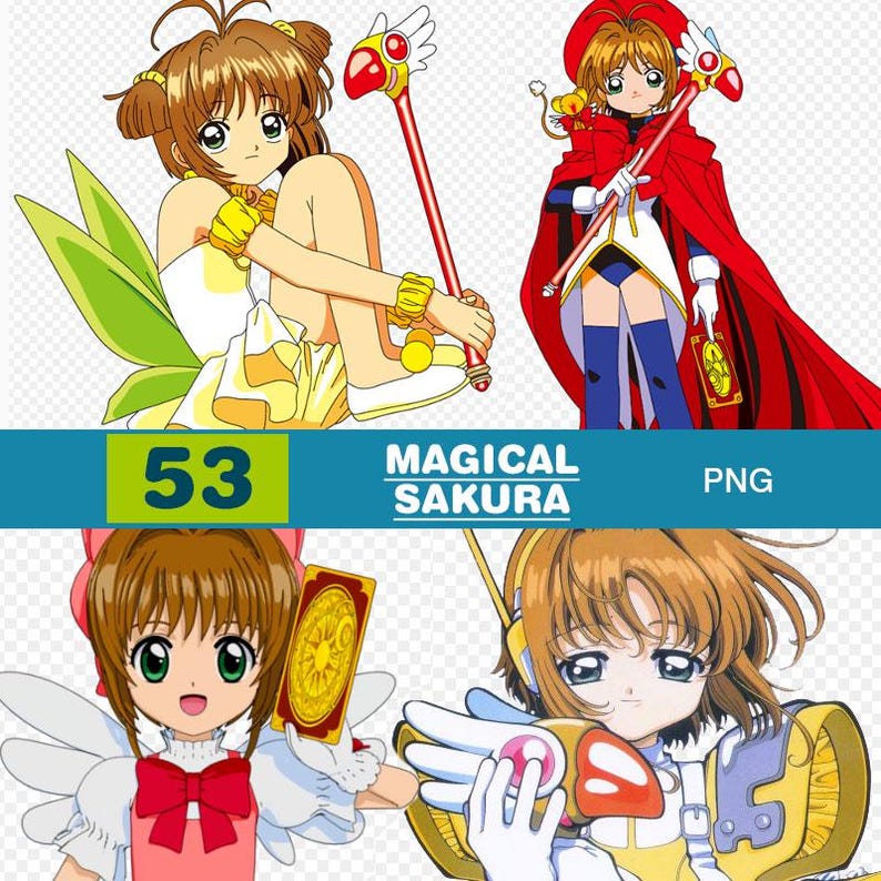 53 Cardcaptor Sakura Anime Characters Magic Wand Illustrations ...
