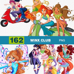 162 Winx Club Cartoon Images, T-shirt Design Bundle, Streetwear Png ...