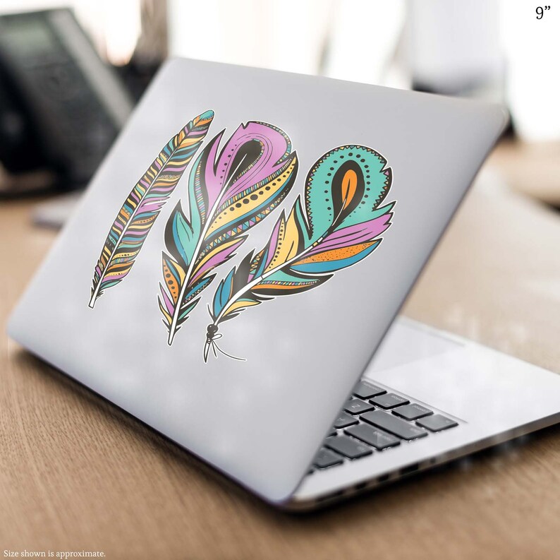 Bohemian Style Feathers Decal vinyl Sticker Static Cling or - Etsy