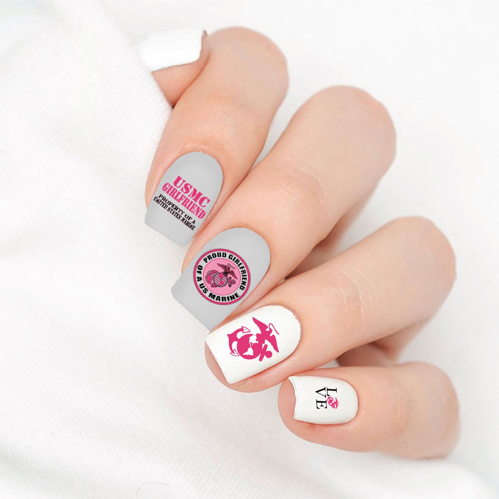 USMC Marine Girlfriend Nail Decals - Etsy