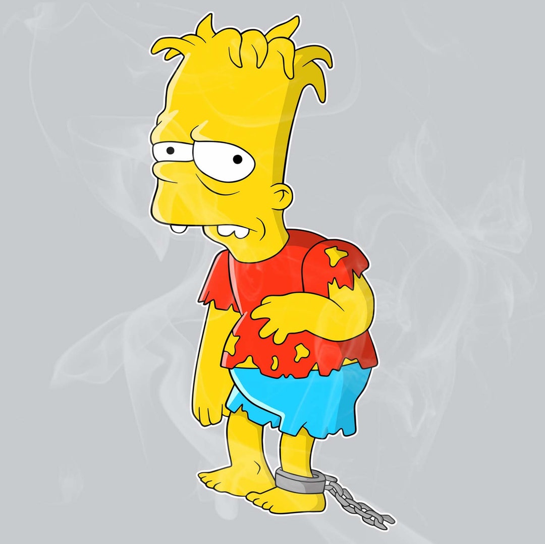 Simpsons Style Hugo Bart Halloween Decal Vinyl Sticker Etsy