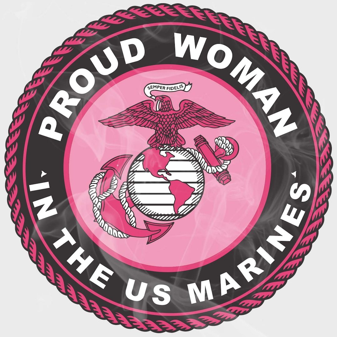 Proud Woman in the Marines Static Cling Window Film USMC Marine Corps ...