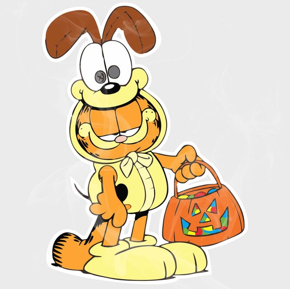 Garfield Style Halloween Odie Decal Vinyl Sticker Static Etsy