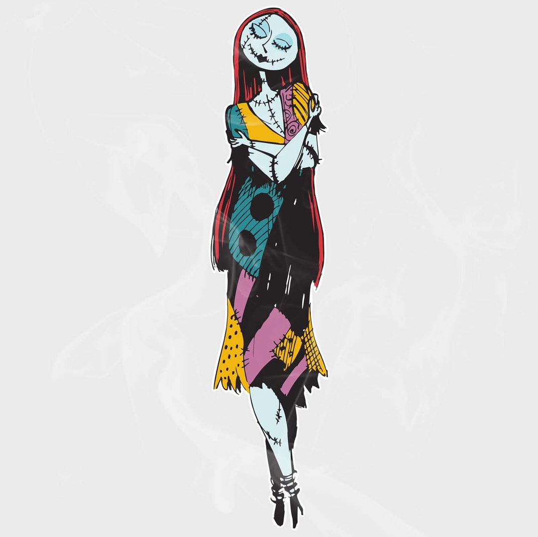 Sally Hugging Herself Vinyl Decal Sticker Static Cling Window Film ...