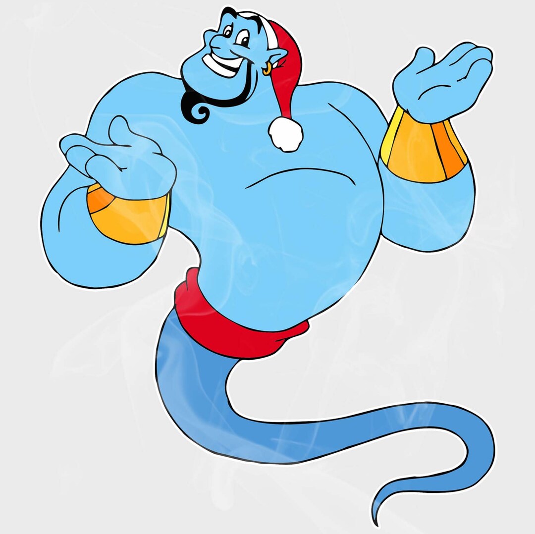 Genie Christmas Vinyl Decal Sticker Static Cling Window Film Iron-on ...