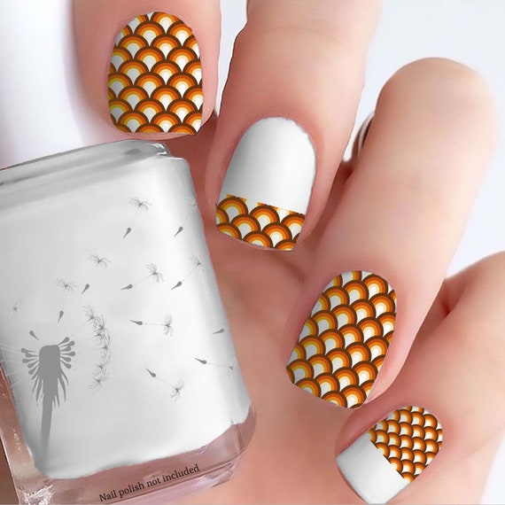 Retro 60's Arch Pattern Nail Decals | Etsy