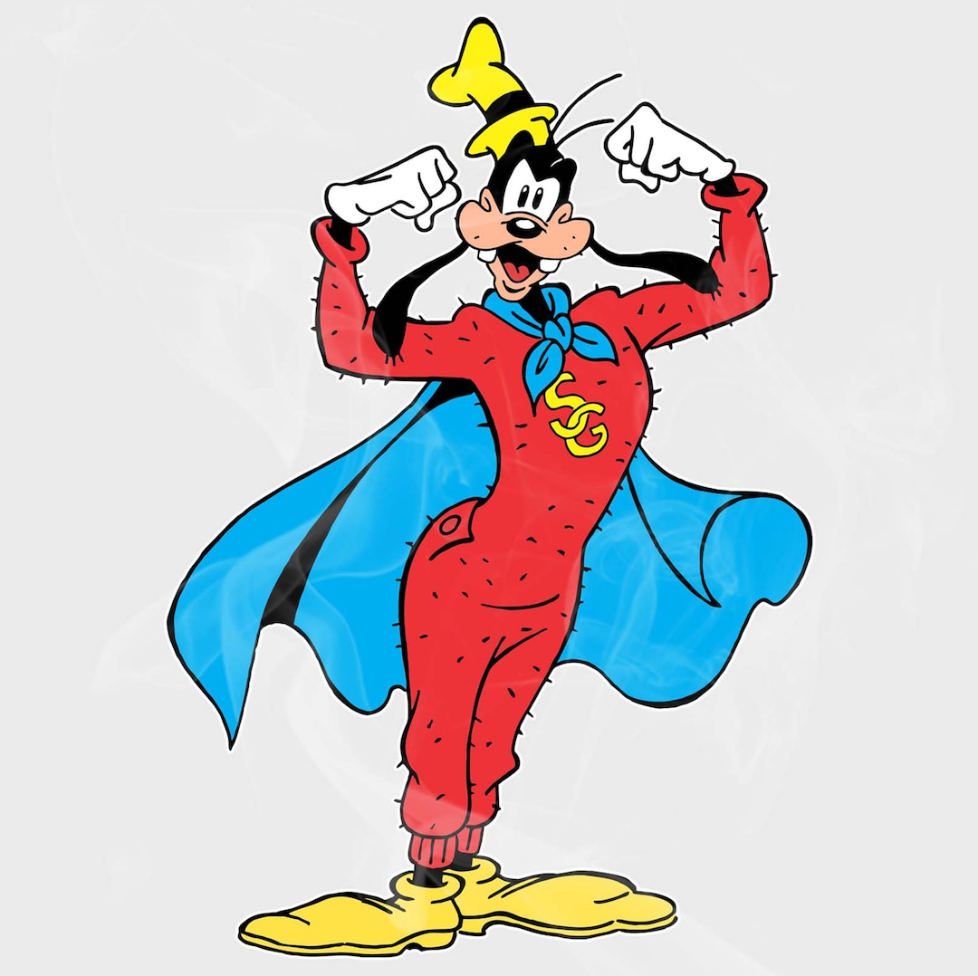 Mickey & Friends Style Goofy Superhero Decal vinyl Sticker - Etsy