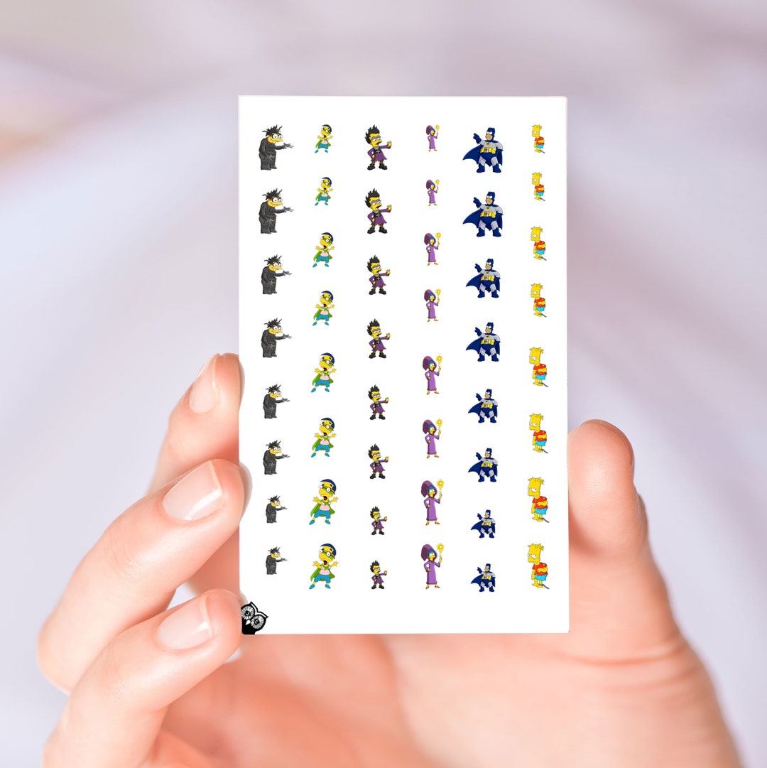 Halloween Nail Decals Stickers Art Designs Simpsons Enthusiasts Nail ...