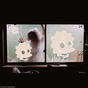 Halloween Skull Vinyl Decal Sticker Static Cling Window Film Vinyl Iron ...