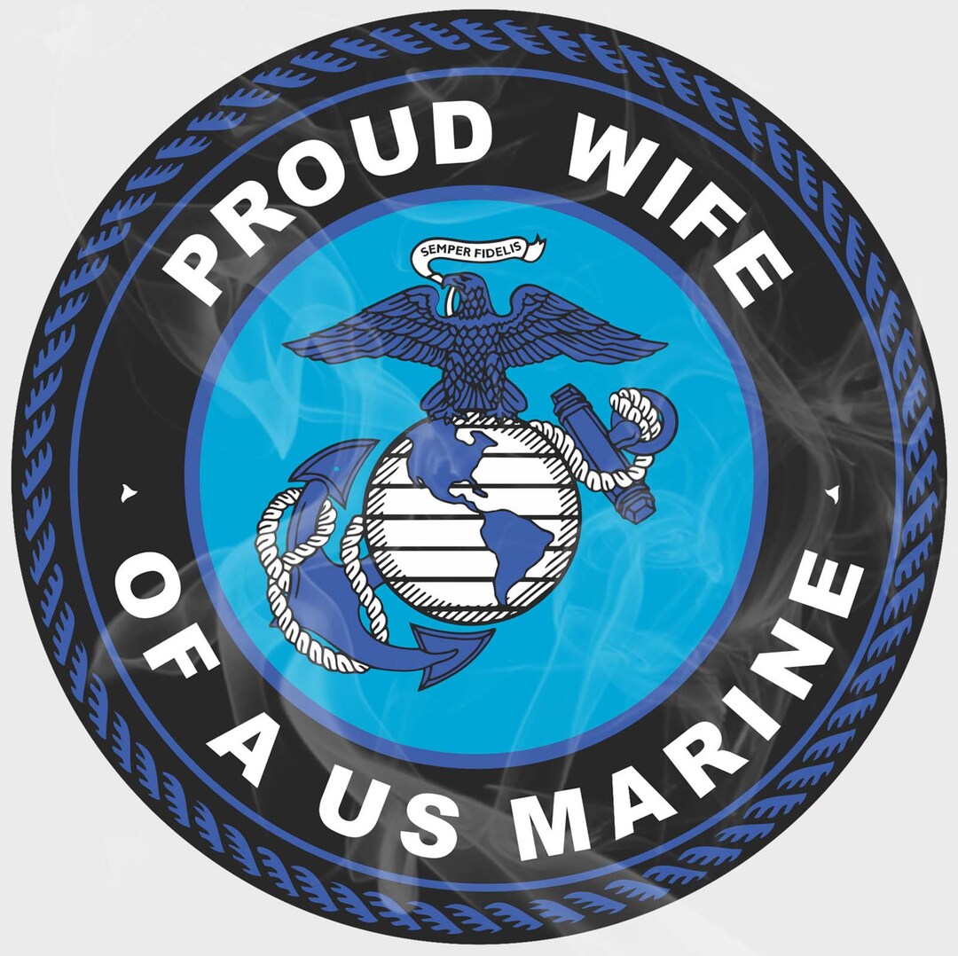 USMC Proud Marine Wife Vinyl Decal Sticker Support Troops USMC Marine ...