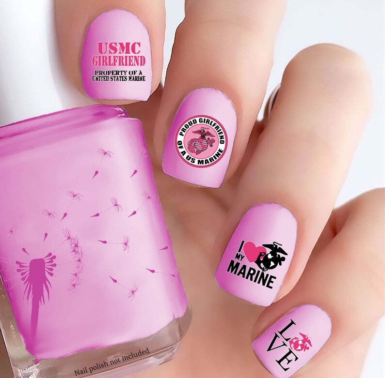 USMC Marine Girlfriend Nail Decals - Etsy