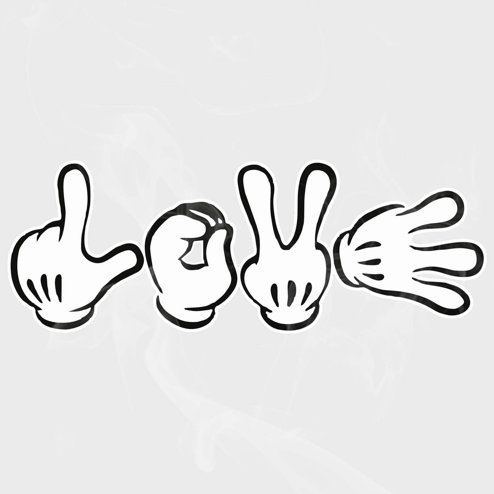 Mickey Mouse Hands Love