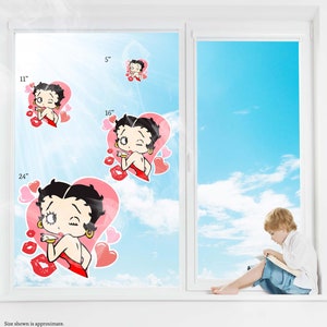 Kiss Vinyl Decal Sticker Static Cling Window Film Vinyl Iron-on Betty ...