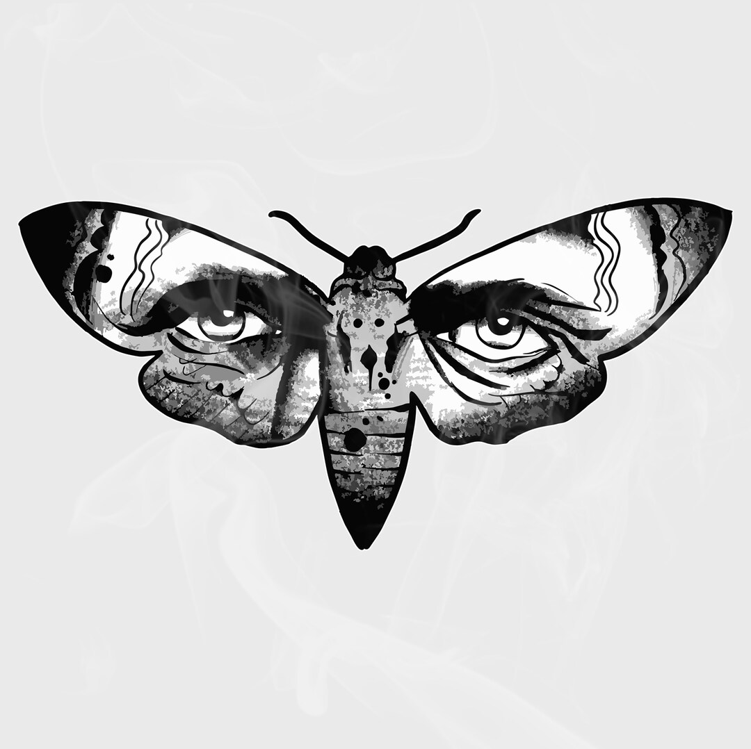 Death's Head Moth Vinyl Decal Sticker Static Cling Window Film Vinyl ...